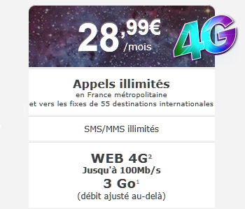Forfait Woot 4G Appels SMS/MMS illimités par NRJ Mobile